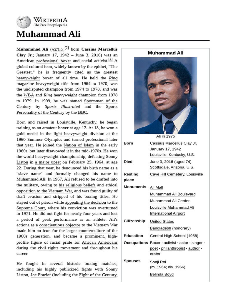 Muhammad_Ali | PDF | Muhammad Ali