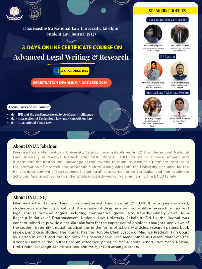 Advanced Legal Writing & Research Certificate Course | PDF ...