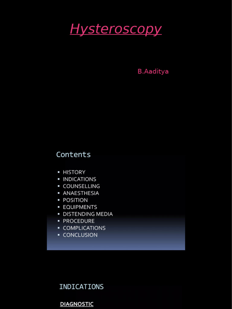 Hysteroscopy Aaditya | PDF