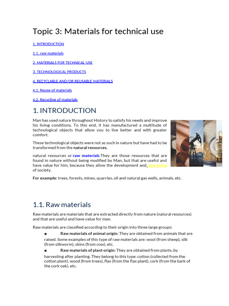 ANA CAROT LÓPEZ - Technical Materials | PDF | Recycling | Reuse