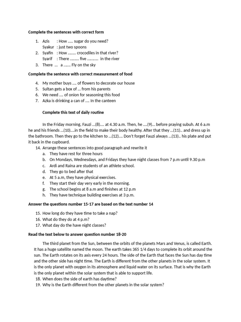 edited bhs inggris class 2 UTS 2023 | PDF