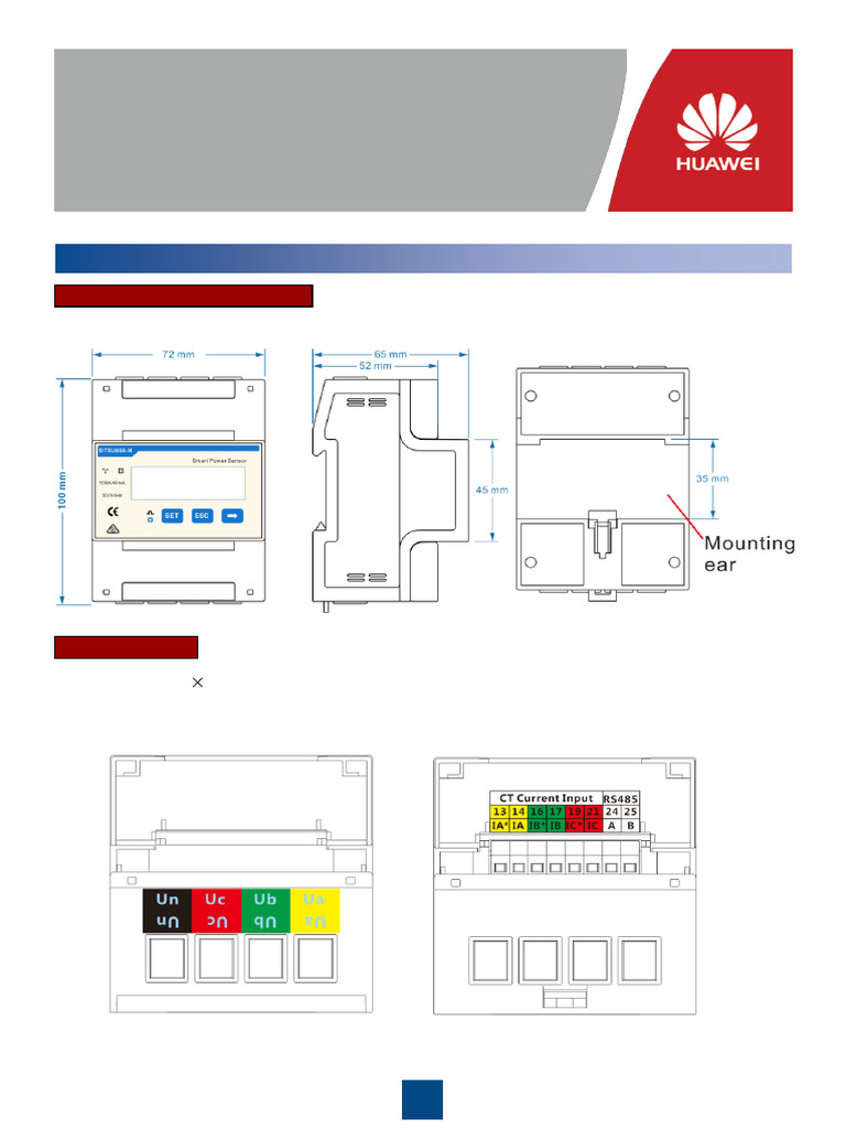 DTSU666-H Smart Power Sensor Quick Guide | PDF | Electrical Wiring ...