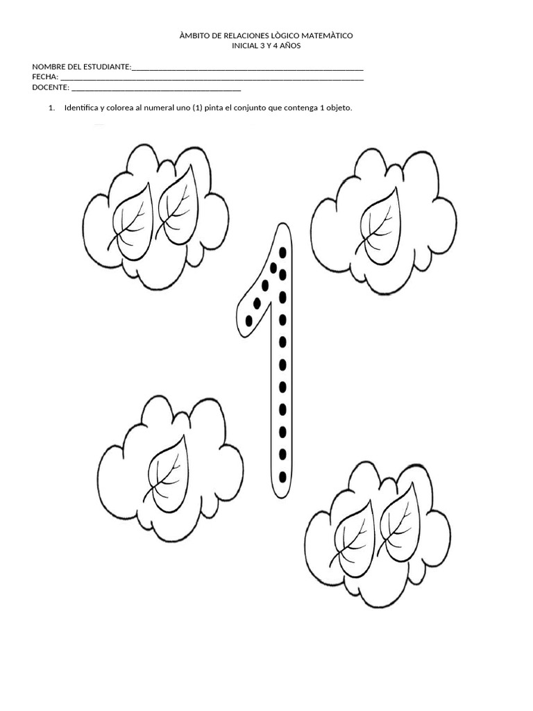 Actividad Lógico Matemática Inicial | PDF