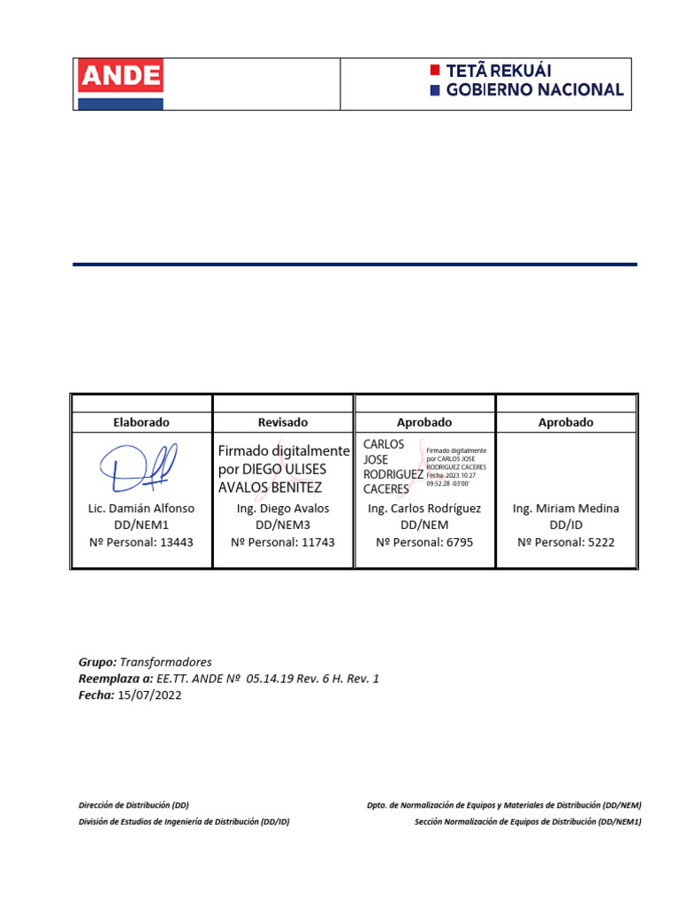 Ee TT 05-14-19 Rev 6 H Rev 2 TC Tipo Intemperie MT | PDF | Transformador | Corriente eléctrica