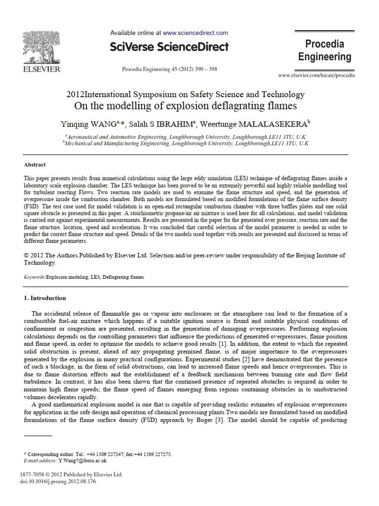 [Procedia Engineering vol. 45 iss. none] Yinqing Wang_ Salah S Ibrahim_ Weertunge Malalasekera ...