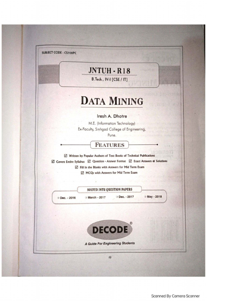 Data Mining Decode r18 Cse 2022 | PDF