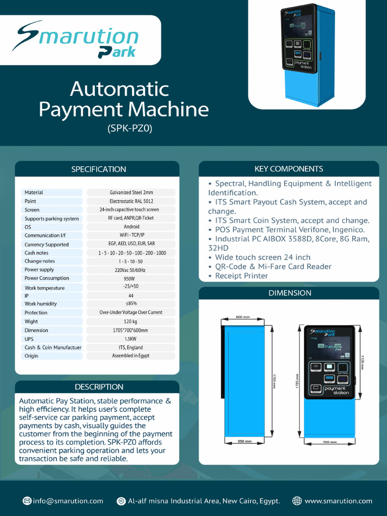 Automatic Payment Machine DataSheet | PDF