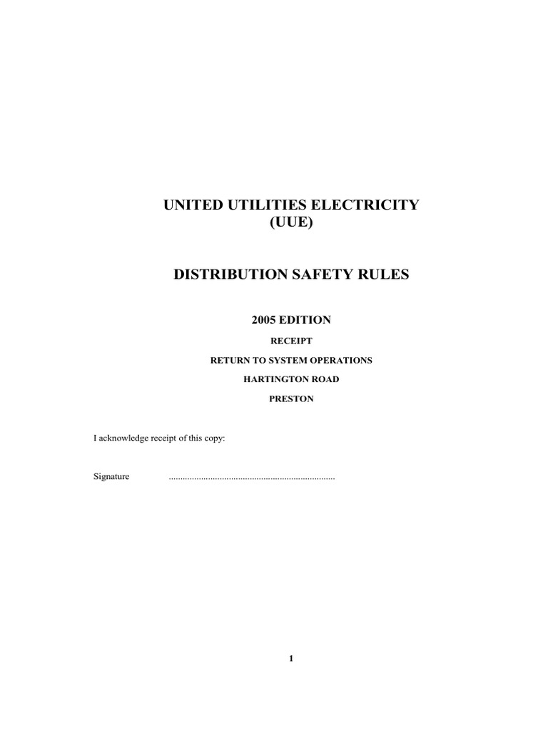 UUE SAFETY RULES 2005 | PDF | High Voltage | Safety