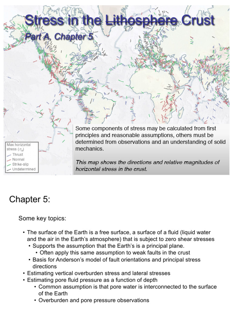 Geol312 Stress in Lithosphere | PDF | Fault (Geology) | Porosity