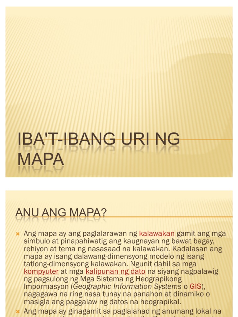 Iba'T-ibang Uri NG Mapa | PDF