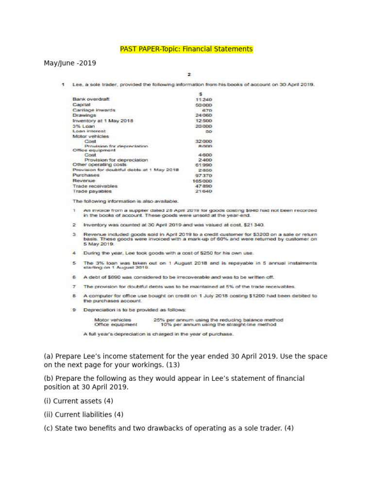 Past Paper | PDF