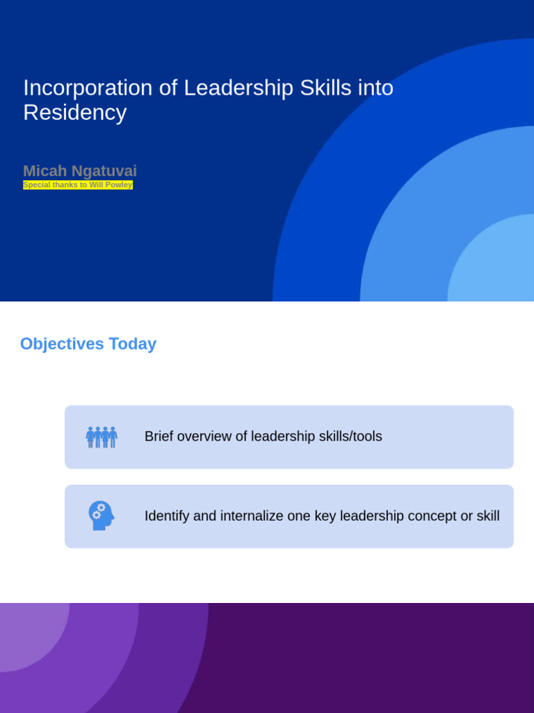 Leadership in Residency | PDF | Psychology