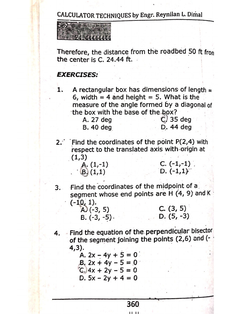 Analytic-Geom-Practice | PDF