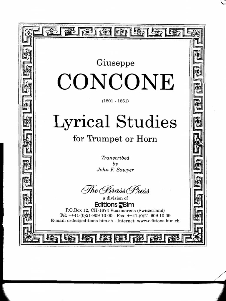 G.Concone - Lyrical Studies | PDF
