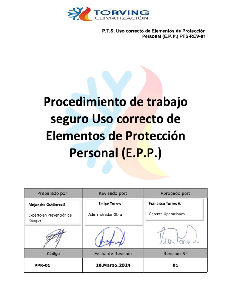 PTS Uso Correcto EPP | PDF