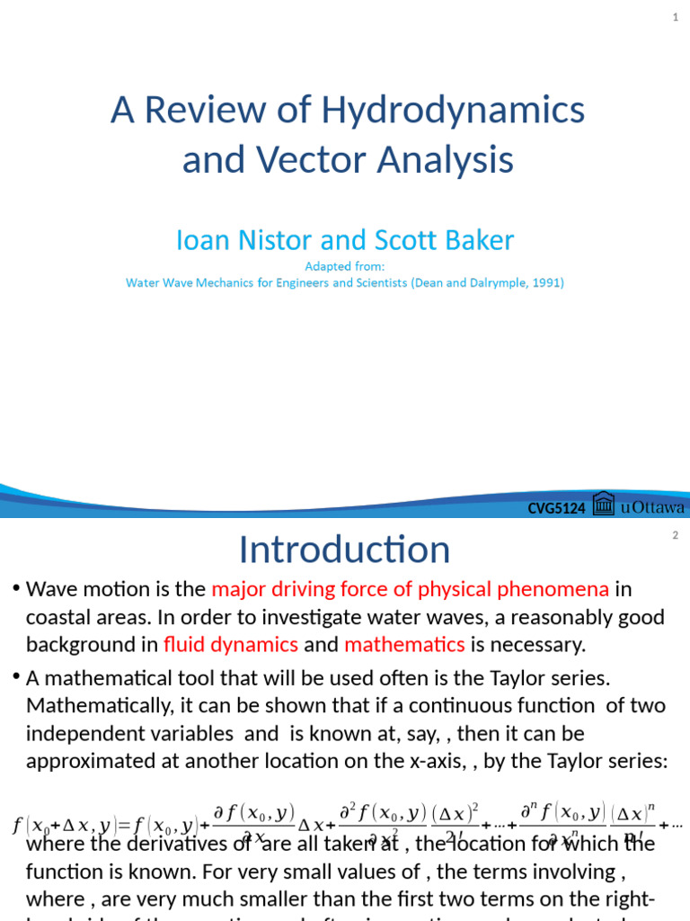 CVG5124 Lecture 2 - Fluid Mechanics Review | PDF | Force | Stress (Mechanics)