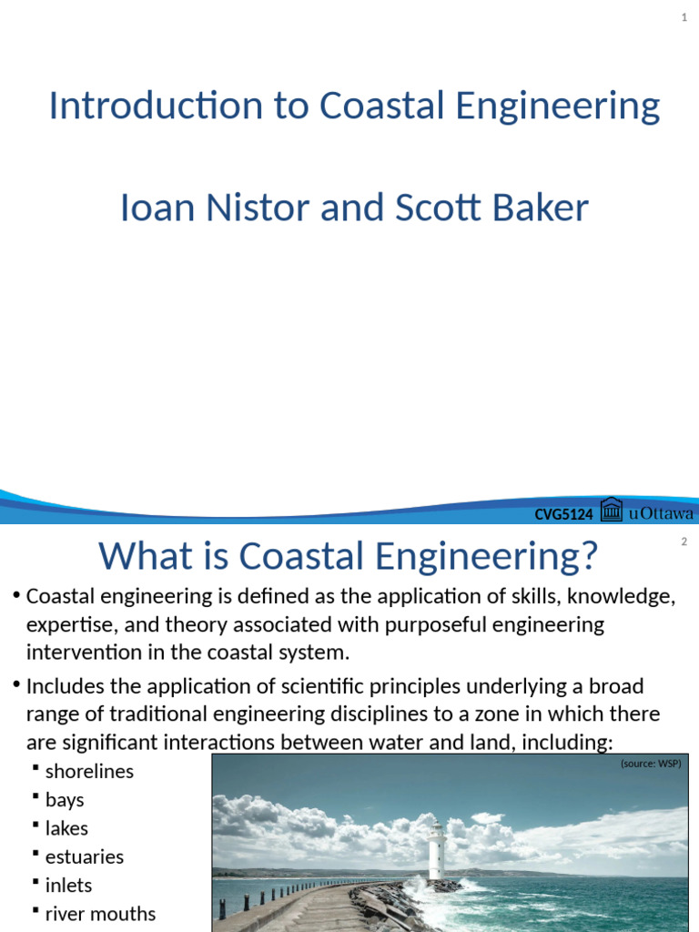 CVG5124 Lecture 1 - Intro Coastal Engineering | PDF | Coastal Geography | Hydrology