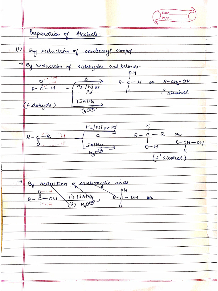Lesson Notes-L-11 Alcohols, Phenols and Ethers | PDF