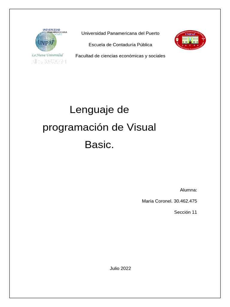Lenguaje de Programación Visual Basic | PDF