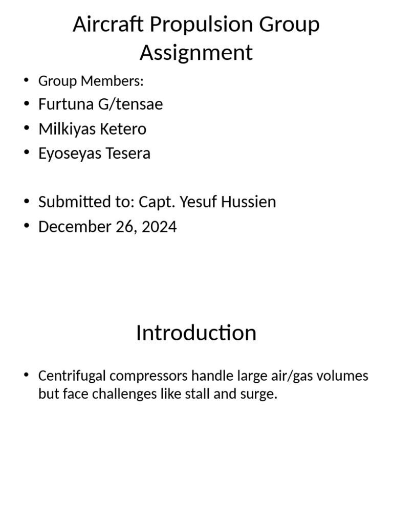 Aircraft Propulsion Detailed Presentation | PDF