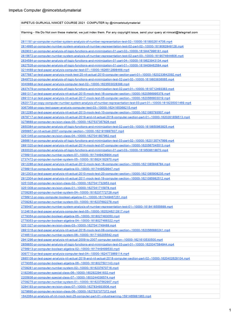 Impetus Computer Course 2021 @nimcetstudymaterial | PDF | Information Retrieval | Data Management