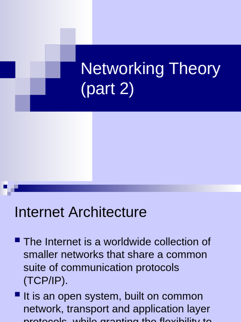 Networking Theory Part2 | PDF | Internet Protocol Suite | Internet Protocols