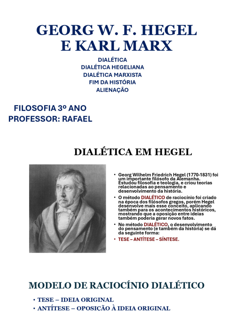 Dialética de Hegel e Marx: Teorias e Impactos | PDF | Dialética | Georg ...