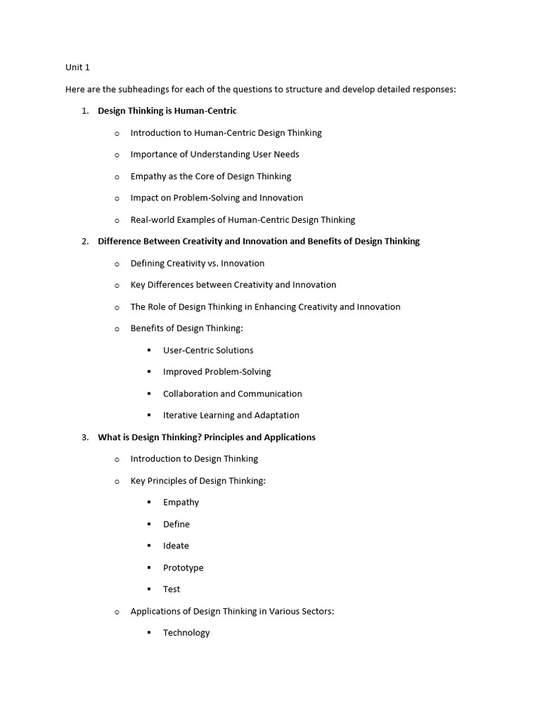 dt 10mark sem | PDF | Design Thinking | Prototype