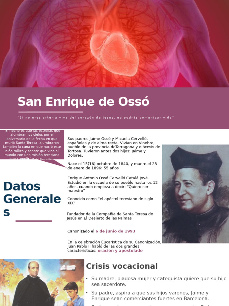 Datos San Enrique de Ossó | PDF
