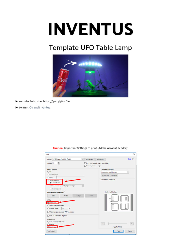 Templates UFO Table Lamp | PDF