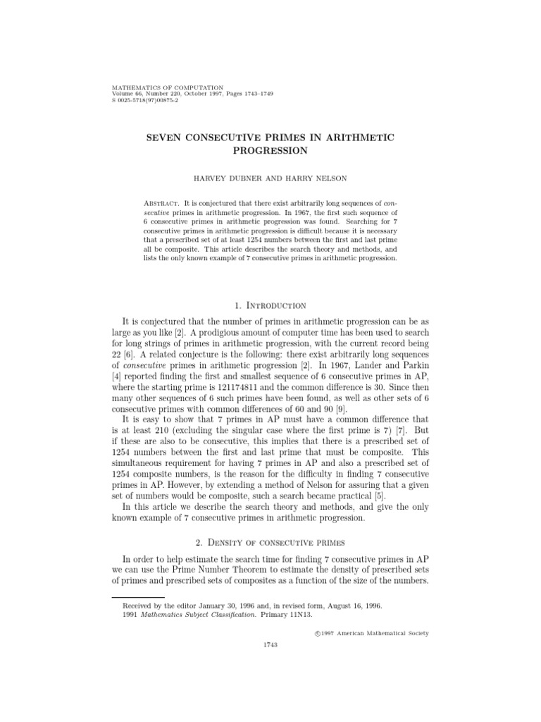 7 primes | PDF | Prime Number | Arithmetic