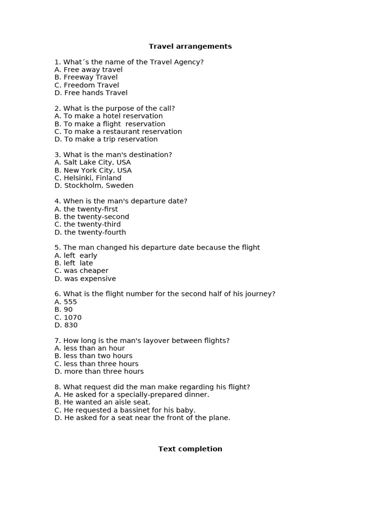 Travel arrangements | PDF | Verb