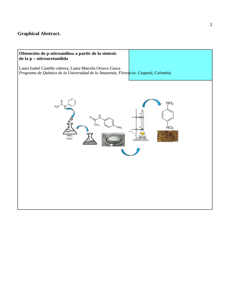 Obtención de P-Nitroanilina A Partir de La Síntesis de La P ...