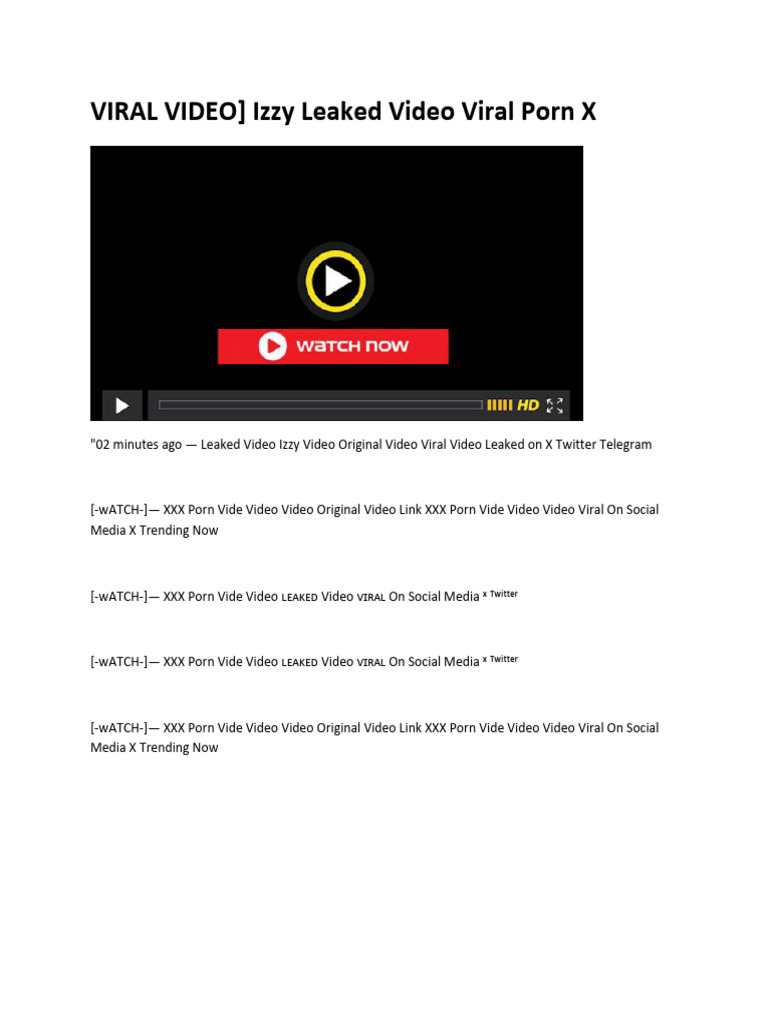 VIRAL VIDEO) Izzy Leaked Video Viral Porn X | PDF