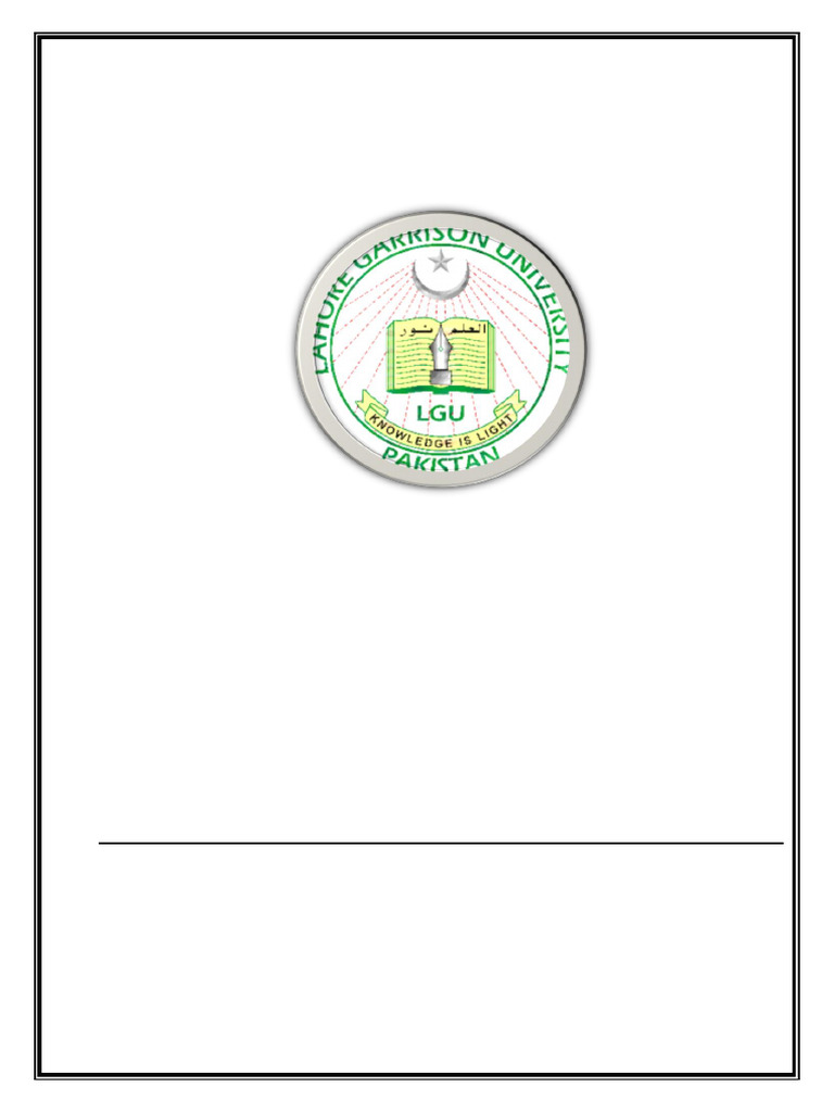 Lahore Garrison University Assignment Template | PDF