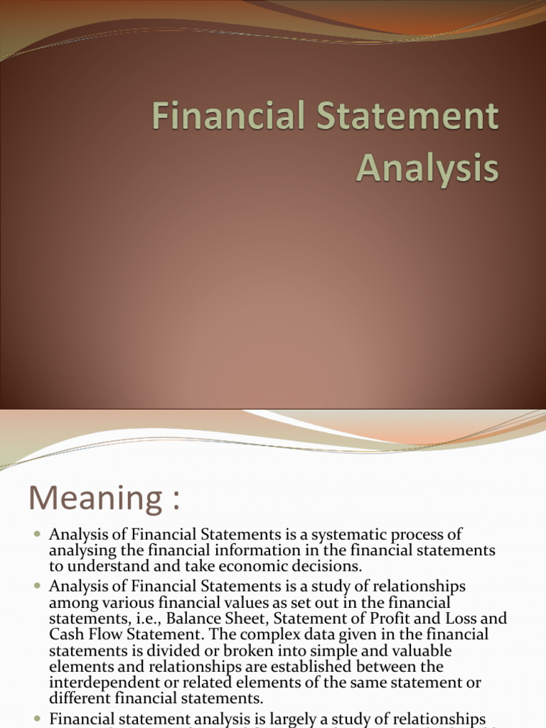 Financial Statement Analysis Guide | PDF | Financial Statement | Debt