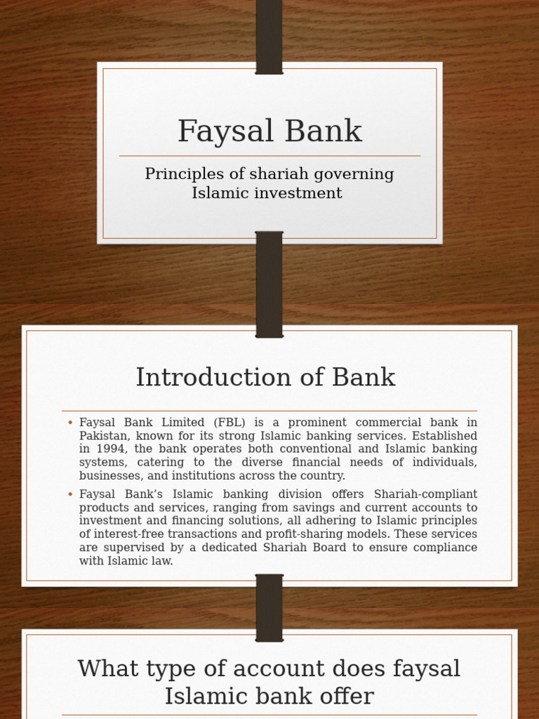 Faysal Bank: Islamic Banking Overview | PDF | Banks | Transaction Account