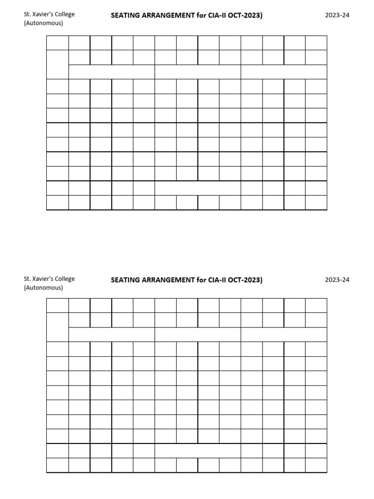 Seating Arrangement CIA2-2 | PDF