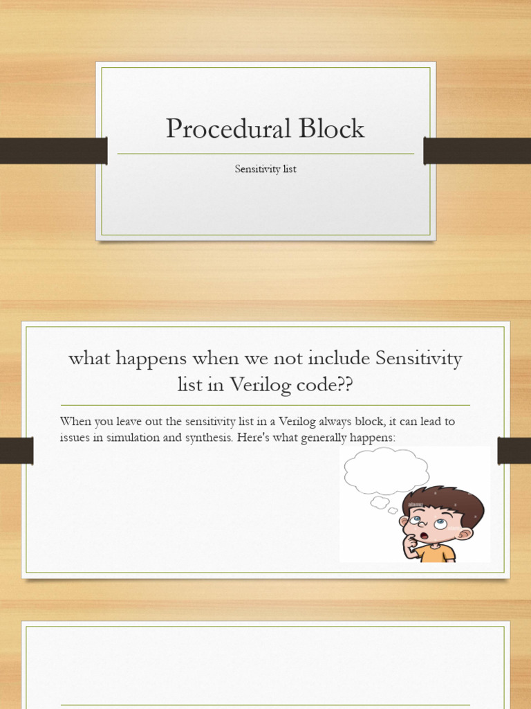Procedural Block Sensitivity List | PDF