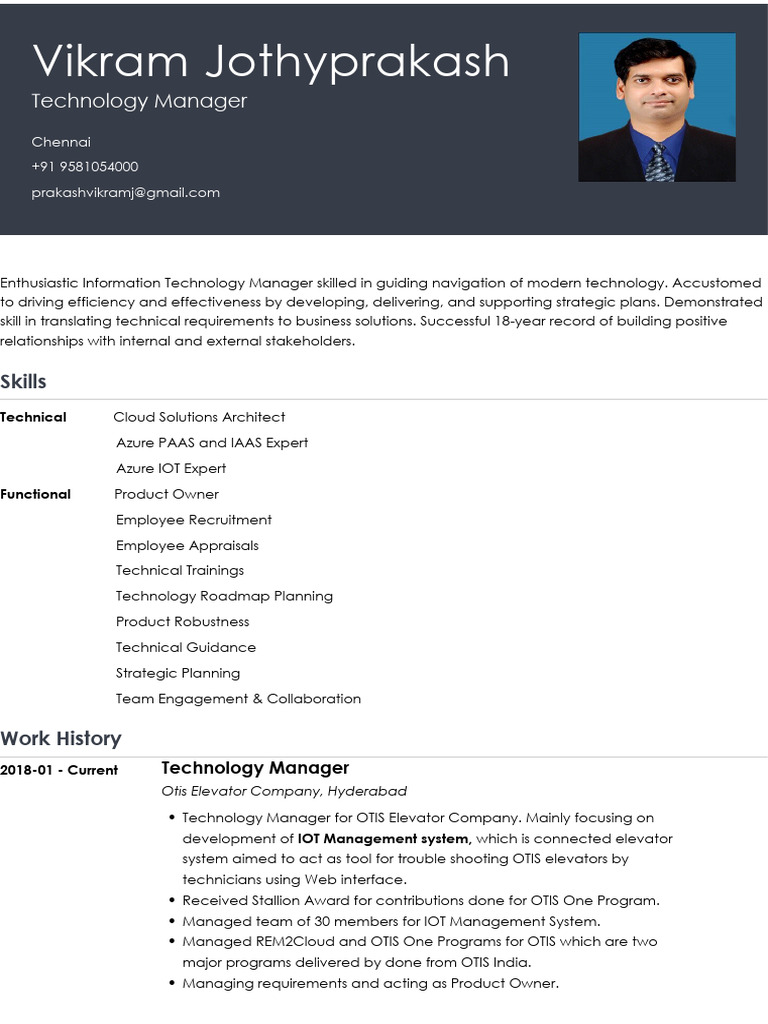 Vikram - Jothyprakash - Product Owner | PDF | Databases | Microsoft Sql Server
