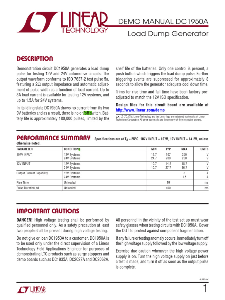 Load Dump | PDF | Mosfet | High Voltage