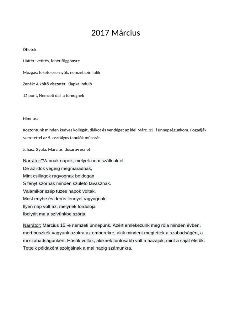 2017 Március Móra | PDF
