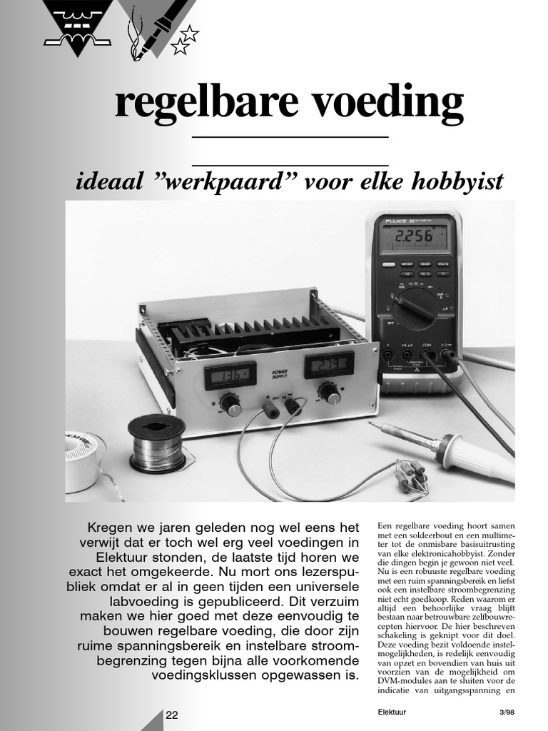 regelbare voeding 0...24V, 1 of 2A ideaal werkpaard voor elke hobbyist ...