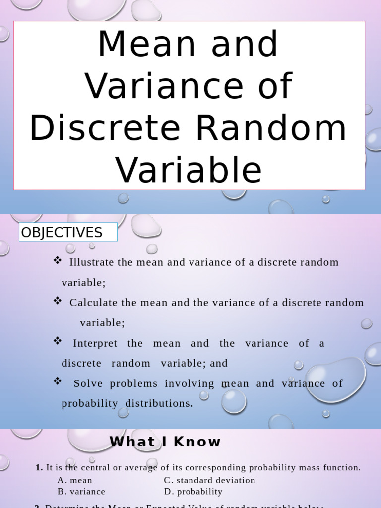 2 Statistics 1 Module 2 | PDF | Expected Value | Variance
