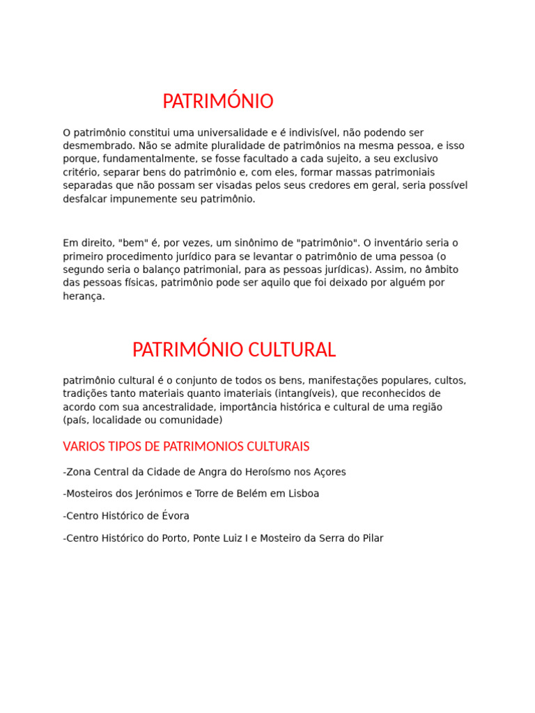 Patrimonio Cultural | PDF