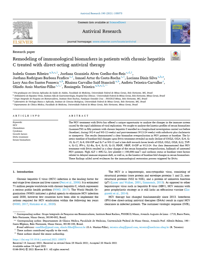 ARTIGO HCV | PDF | Hepatitis C | Cirrhosis