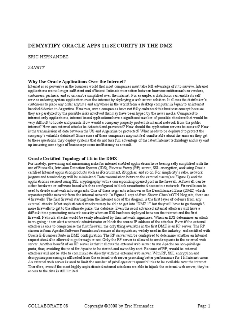 Demystify DMZ | PDF | Apache Http Server | Transport Layer Security