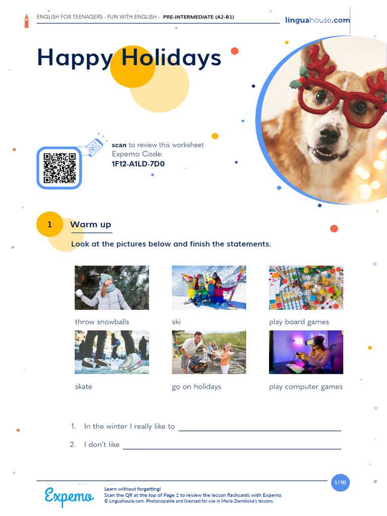 Fun English Activities for Teenagers | PDF | Santa Claus | Flashcard