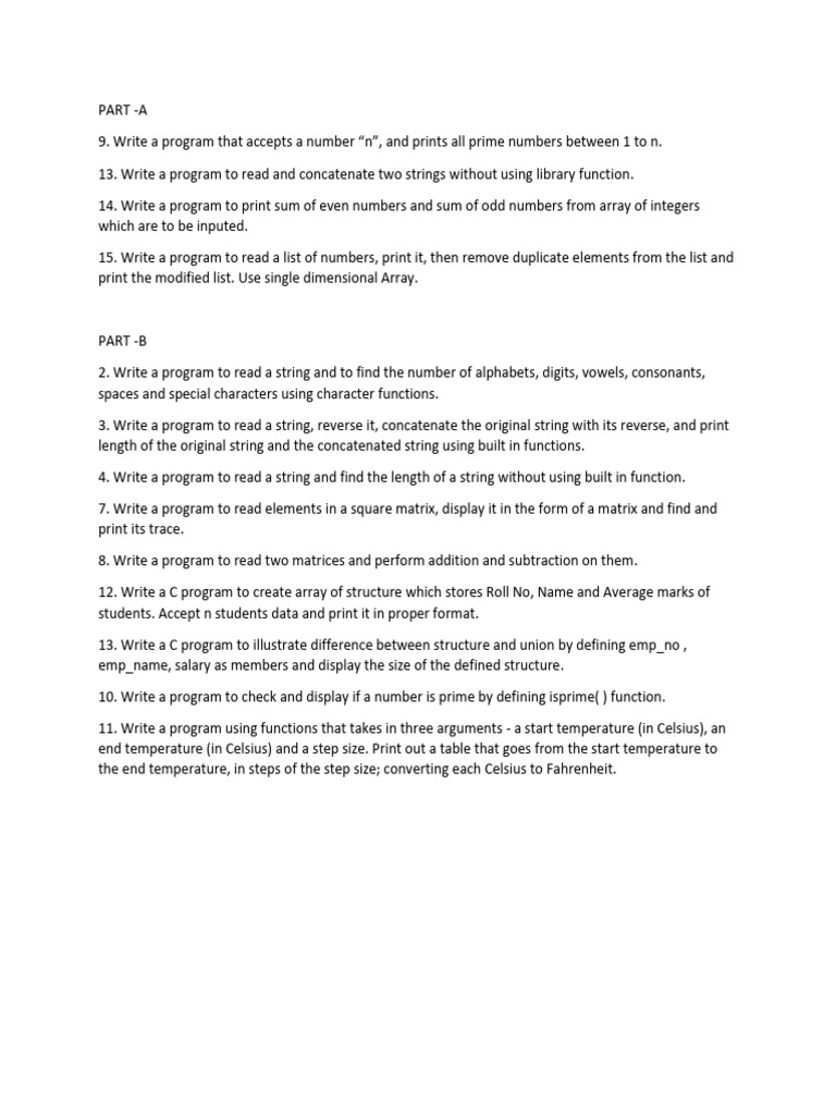 C Programming 2nd Lab IA Syallbus | PDF C Programming 2nd Lab IA Syallbus | PDF