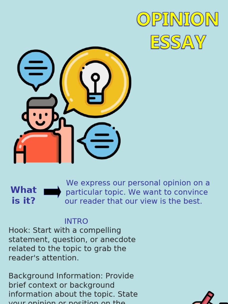 How To Write An Opinion Essay | PDF | Essays | Argument